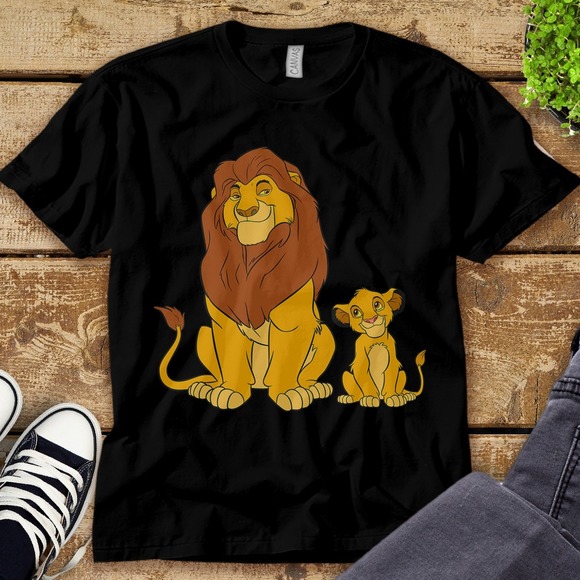 Tops | Disney The Lion King Young Simba And Mufasa Tshirt Unisex Tee ...